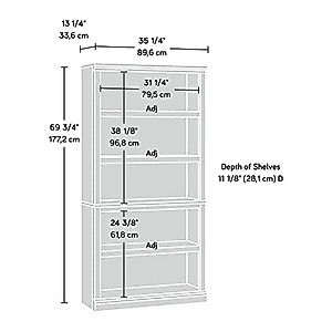 Sauder Select Collection 5-Shelf Bookcase, Washington Cherry finish