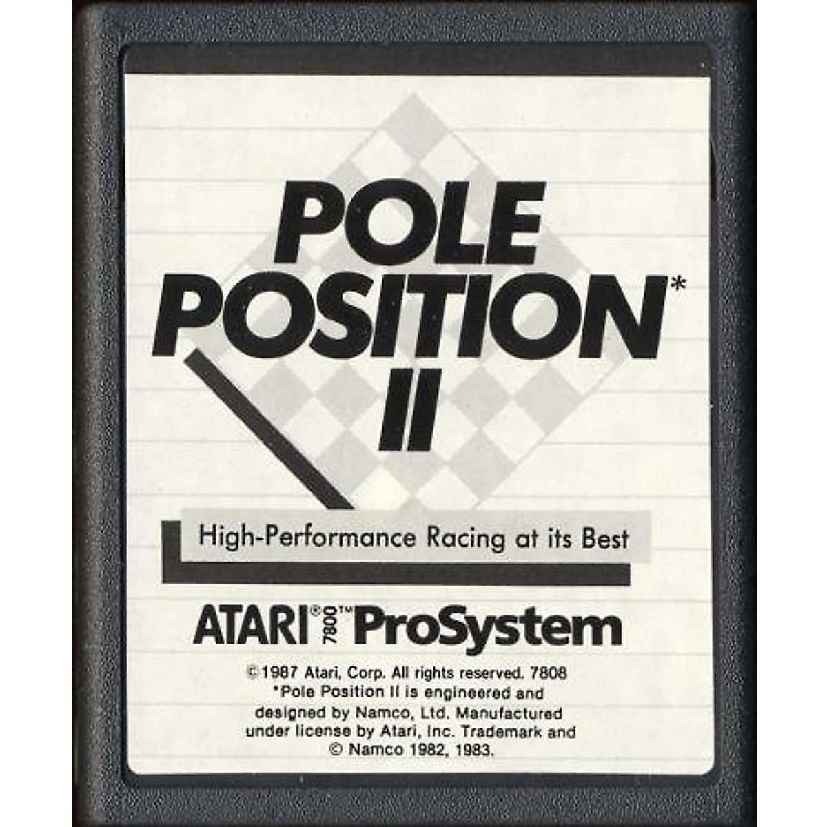 ATARI 7800 Video Game Cartridge Pole Position II