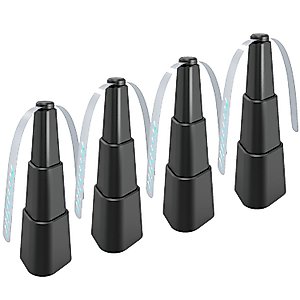 chemotex Fly Fan for Tables Fly Fan for Outdoor Keeps Flies Away Fly Repellent Fans for Outdoor Table Top Bug Repellent Fan with Holographic Blades for Outside, Patios (Black, 4Packs)