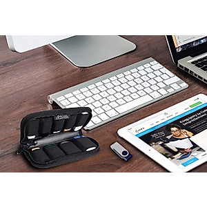 King of Flash 9 x USB Flash Drives Carrying Case with Premium Quality Padded Protection for Flash/Key Drives - Black