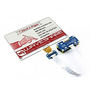 XYGStudy for Raspberry Pi 3-Color 7.5inch E-Ink e-Paper Display HAT Resolution 800×480 Screen SPI Interface Compatible with Raspberry Pi 4B/3B/2B/Zero/Zero W WH Jetson Nano