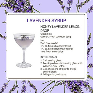 Monin - Lavender Syrup, Aromatic and Floral, Natural Flavors, Great for Cocktails, Lemonades, and Sodas, Non-GMO, Gluten-Free (1 Liter)