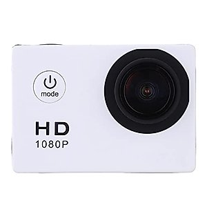 KOVOSCJ Sports Action Camera Sports Camera Mini DV Outdoor Waterproof Video Camera 2.0 Inch Sports Camera for Vlog Recording (Color : White, Size : Medium)