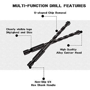 10PC 5MM Black Concrete Drill Bit Set, Mgtgbao Masonry Drill Bits for Tile,Brick, Plastic and Wood,Tungsten Carbide Tip Best for Wall Mirror and Ceramic Tile on Concrete and Brick Wall