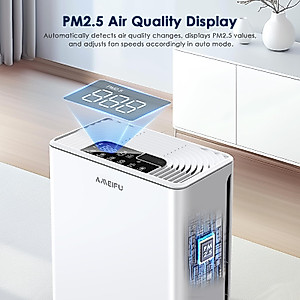 Air Purifiers for Home Large Room up to 1840sq.ft, 2024 Upgraded H13 True Hepa Air Purifiers for Home, Pets Hair, Dander, Smoke, Pollen, 3 Fan Speeds, Aromatherapy Function
