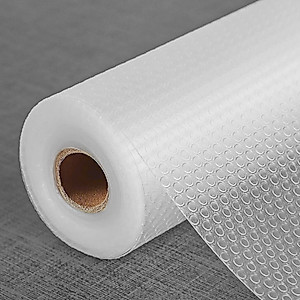 Amyracel Shelf Liner Kitchen Cabinet Liner for Shelves, Non Adhesive Drawer Liner for Kitchen, Non Slip Refrigerator Liners Waterproof & Oil-Proof Kitchen Cupboard Liner BPA Free (12 Inches x 20 FT)