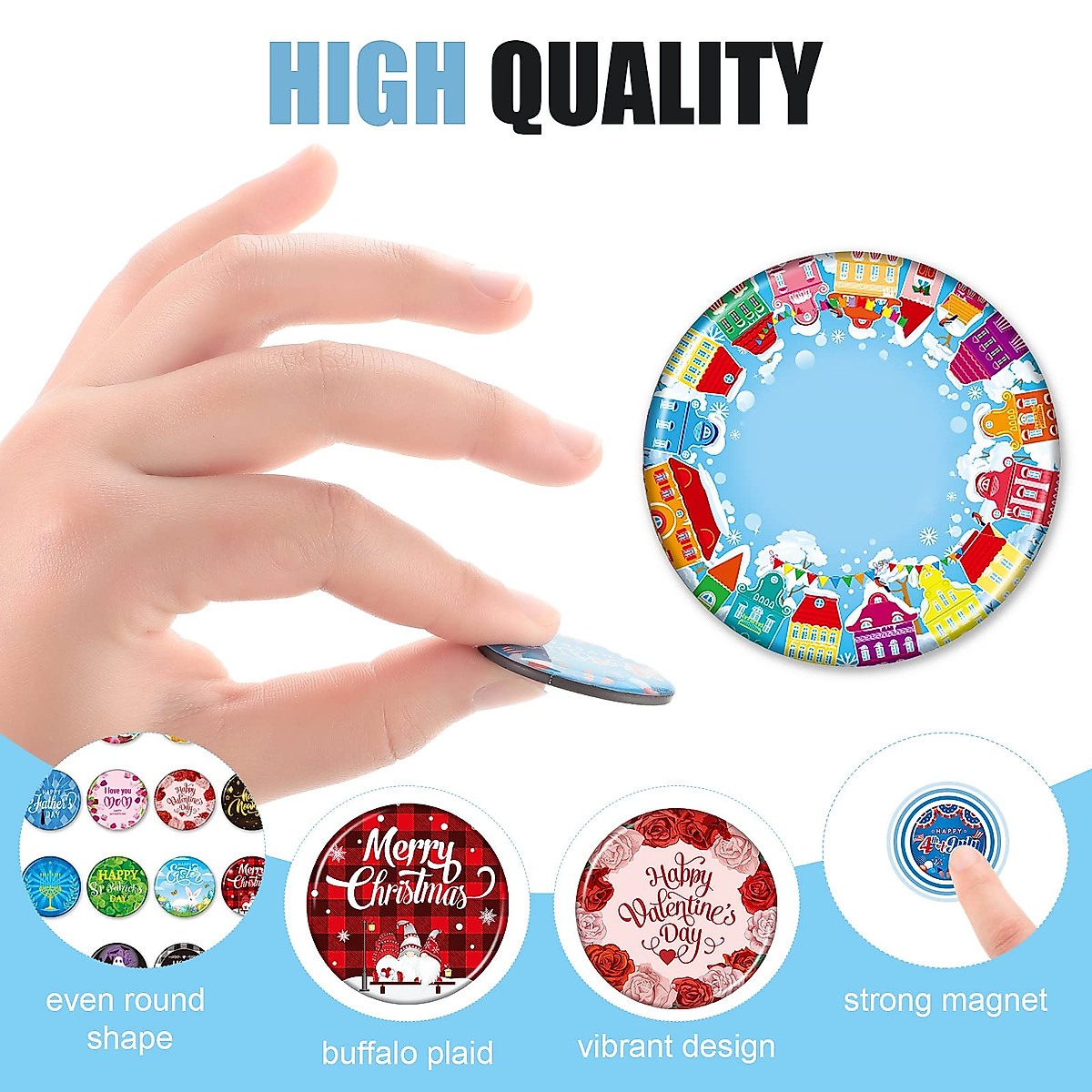 Flutesan 20 Pcs Holiday Refrigerator Magnets Set Happy Spring Summer Easter Irish Fridge Magnet Festival Fridge Seasonal Magnets Decorative Calendar Magnets for Whiteboard Classroom Door Home Car