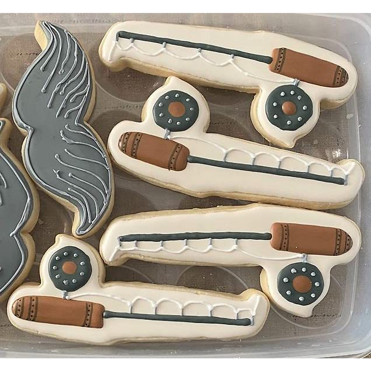 Fishing Pole Cookie Cutter 6 Inch - Made in the USA – Foose Cookie Cutters Tin Plated Steel Fishing Pole Cookie Mold