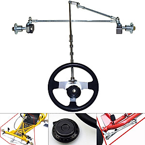 DCEHKR Go Kart Front Axle Kit Go Kart Steering Kit DIY Front Axle Kit Steering Tie Rod Ball Joint Assembly Suitable for 168cc GO Karts ATV
