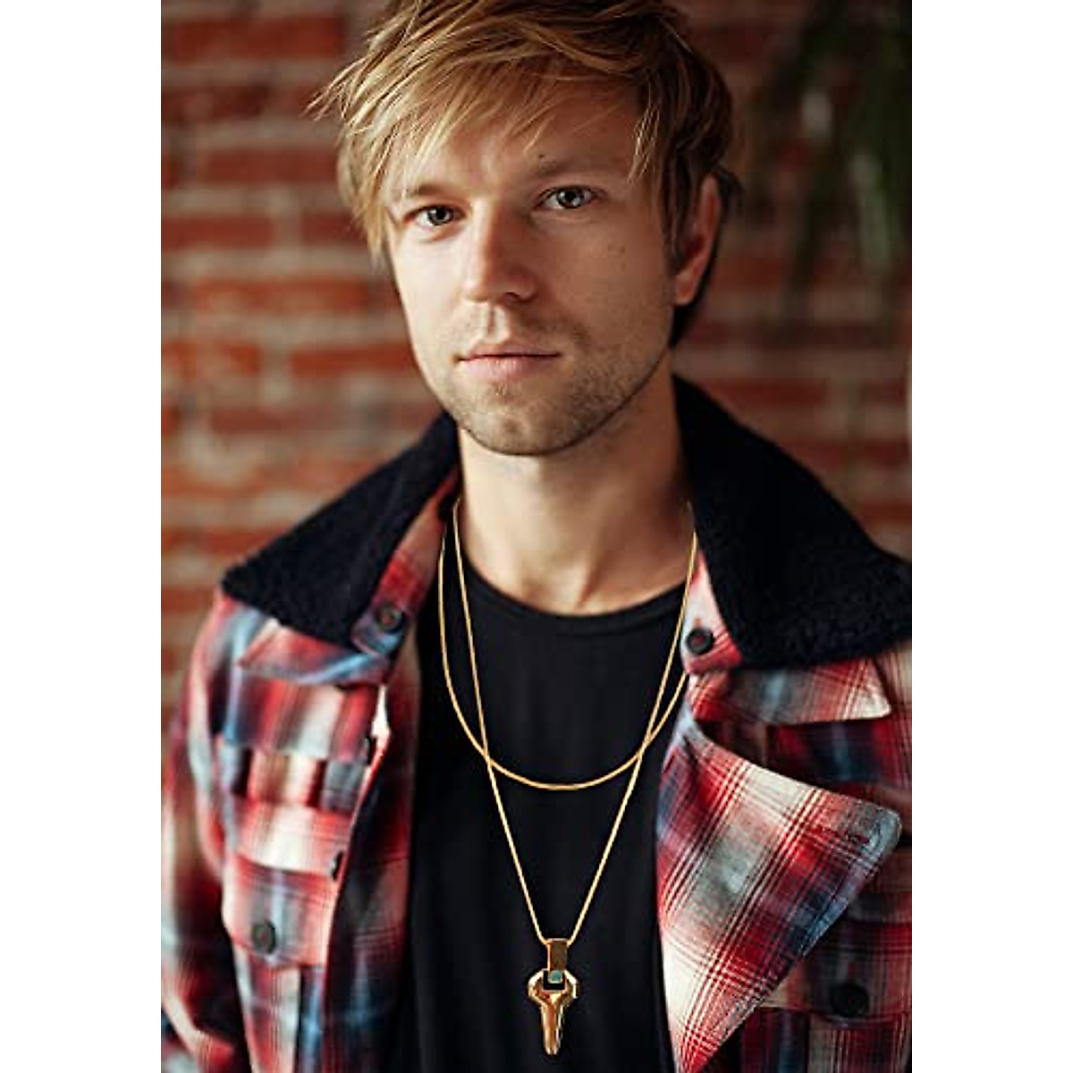 C-ZOFEK 2 PCS David Martinez Cosplay Necklaces Snake Chain Pedant Costume Accessories (David)