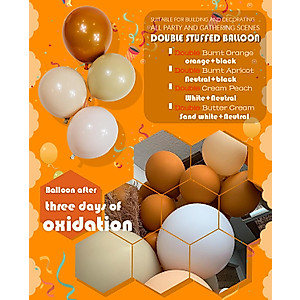 Fall Balloons Garland Arch Kit-142PCS Thanksgiving BalloonBurnt Orange Balloons Double Stuffed Balloons, Terracotta Latex Balloon, for Birthday Party, Baby Bridal Shower, Wedding Decorations