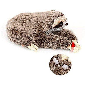 TAMMYFLYFLY Cute Realistic Three Toed Sloth Plush Stuffed Animal Toy 12.5inch