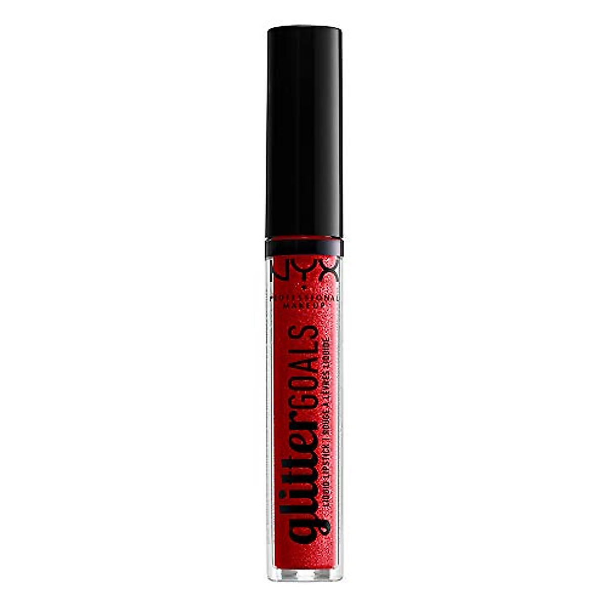 NYX PROFESSIONAL MAKEUP Glitter Goals Liquid Lipstick - Cherry Quartz, Red With Magenta Glitter