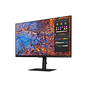 Samsung 27-Inch ViewFinity S80PB Series UHD Computer Monitor, DCI-P3 98%, VESA DisplayHDR 400, IPS Panel, Matte Display, USB-C, PIP/PBP, Intelligent Eye Care, LS27B806PXNXGO, 2023,Black