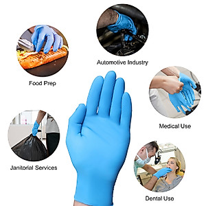 VGuard A11A11 Nitrile Gloves Disposable Gloves - 1 Box 100CT 3.5mil Small Blue Powder Free Nitrile Gloves Box