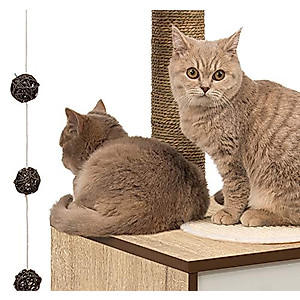 Vesper Cat Tree, High Base, Oak, 52063, 56 x 56 x 81.5 cm (22 x 22 x 32 in)