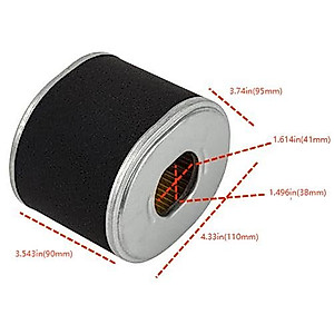 NIEHYICY 17210-ZE3-505 Air Filter, Compatible with Honda GX390 GX340 13 HP 11 HP OEM Air Cleaner and More, Plus Foam Pre Filter