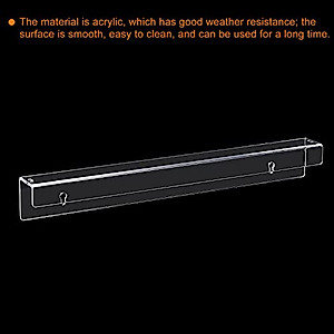 PATIKIL 15 x 1.3 Inch Acrylic Floating Shelf, Floating Wall Mounted Shelves for Bathroom Kitchen Wall Decoration, Transparent