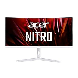 Acer Nitro XZ306C Xwmiiiphx 29.5" 1500R Curved Zero-Frame UWFHD (2560 x 1080) VA Gaming Monitor | AMD FreeSync Premium | Up to 200Hz | 1ms VRB | Display Port, 1 x HDMI 2.0 & 2 x HDMI 1.4 Ports