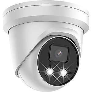 HITOSINO 4MP PoE IP Camera - 2.8mm, Strobe Light and Audible Warnning,WDR,H.265+,IP67,Built-in Two-Way Audio,Human and Vehicle Detection