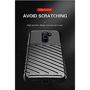 DFTCVBN Phone Case for Redmi Note 8 Pro Case, M1906G7I Case with Screen Protector, Military Grade Shockproof Rugged Shield Anti-Scratch Soft TPU Back Cover Cases for Xiaomi Redmi Note 8 Pro Black