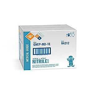 The Safety Zone GNEP-MD-1E Nitrile Exam Gloves, Blue, case of 1000, Medium