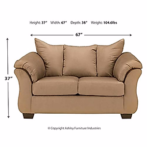 Signature Design by Ashley Darcy Casual Plush Loveseat, Brown