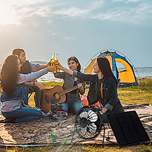 Amikadom #cqY67A Solar Panel Powered Fan Mini Ventilator Exhaust Fan for Greenhouse Motorhome House Chicken House Outdoor Ventilation