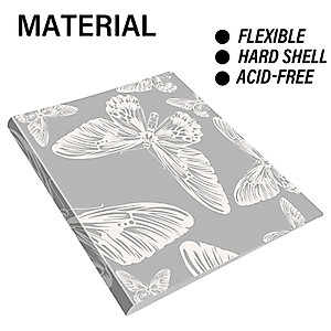 GABraden Art Portfolio 30- Pocket 9 x 12 Portfolio Folder for Artwork Display 60 Pages,Portfolio Binder with Plastic Sleeves Protectors for Documents,Music Folder,Sketch (White-D24, 9 * 12)