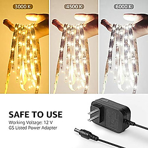 Lepro LED Strip Light, 3000K-6000K Tunable White, 16.4ft Dimmable Bright LED Tape Lights, 300 LEDs 2835, Strong 3M Adhesive, Suitable for Home, Kitchen, Under Cabinet, Bedroom