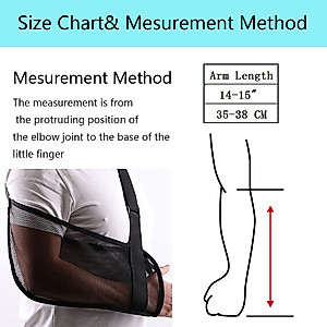 Mesh Arm Shoulder Sling Great Shower Bath Sling Used after rotator cuff Shoulder Surgery Arm Brace Support for Men and Women,Black