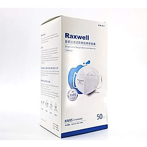 Raxwell KN95 RX9501 Disposable Face Mask 99% Filter Efficiency (50 Pack)