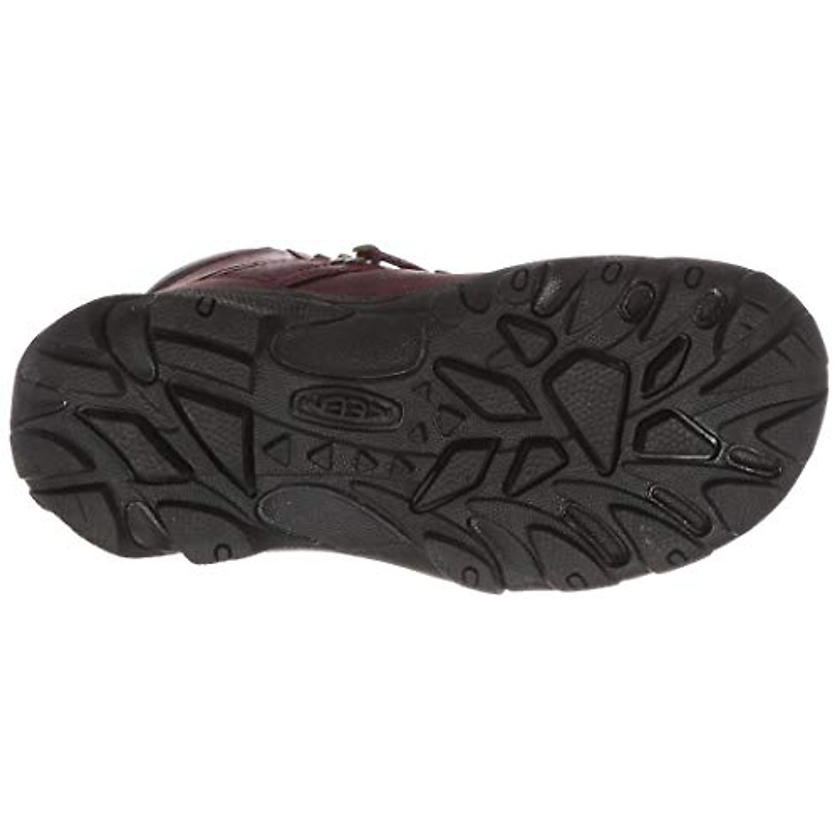 KEEN Women's Pyrenees Mid Height Waterproof Hiking Boots, Tibetan Red/Black, 9.5