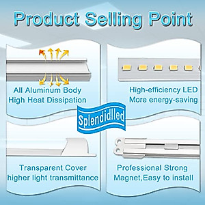 4FT LED Retrofit Kit,Recessed Fluorescent Light Retrofit Super Bright LED Light,Panel Light,Troffer Quick Repair and Retrofit LED Kit,No Professional Tools Required,36w,5000K White Light (4 Pack)