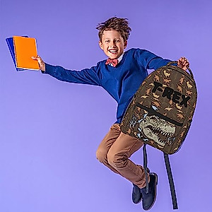 HANKCLES T-Rex Dinosaur Backpack T-REX Bookbag Brown Dinosaur Backpack Dinosaur Lover Bag Backpack Dinosaur Gifts Dinosaur Lightweight Dinosaur Backpack for Boy Girl Students