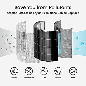 smartmi Air Purifiers for Home, Works with HomeKit Alexa, Smart Air Purifier with Handle, Auto Mode, 19db, 0.08 µm Particles Captured, P1 Dark Grey