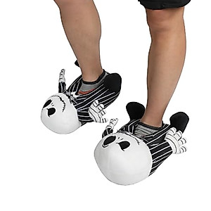 Bioworld Nightmare Before Christmas Jack Skellington Adult Plush Slippers-L
