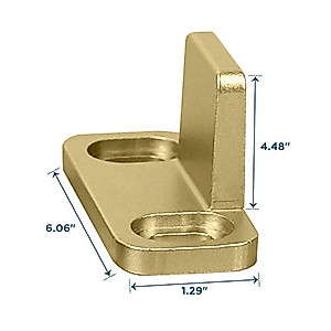 National Hardware N700-113 Interior Sliding Barn Door Hardware Double Floor Guide, 1 3/4 in, Brushed Gold