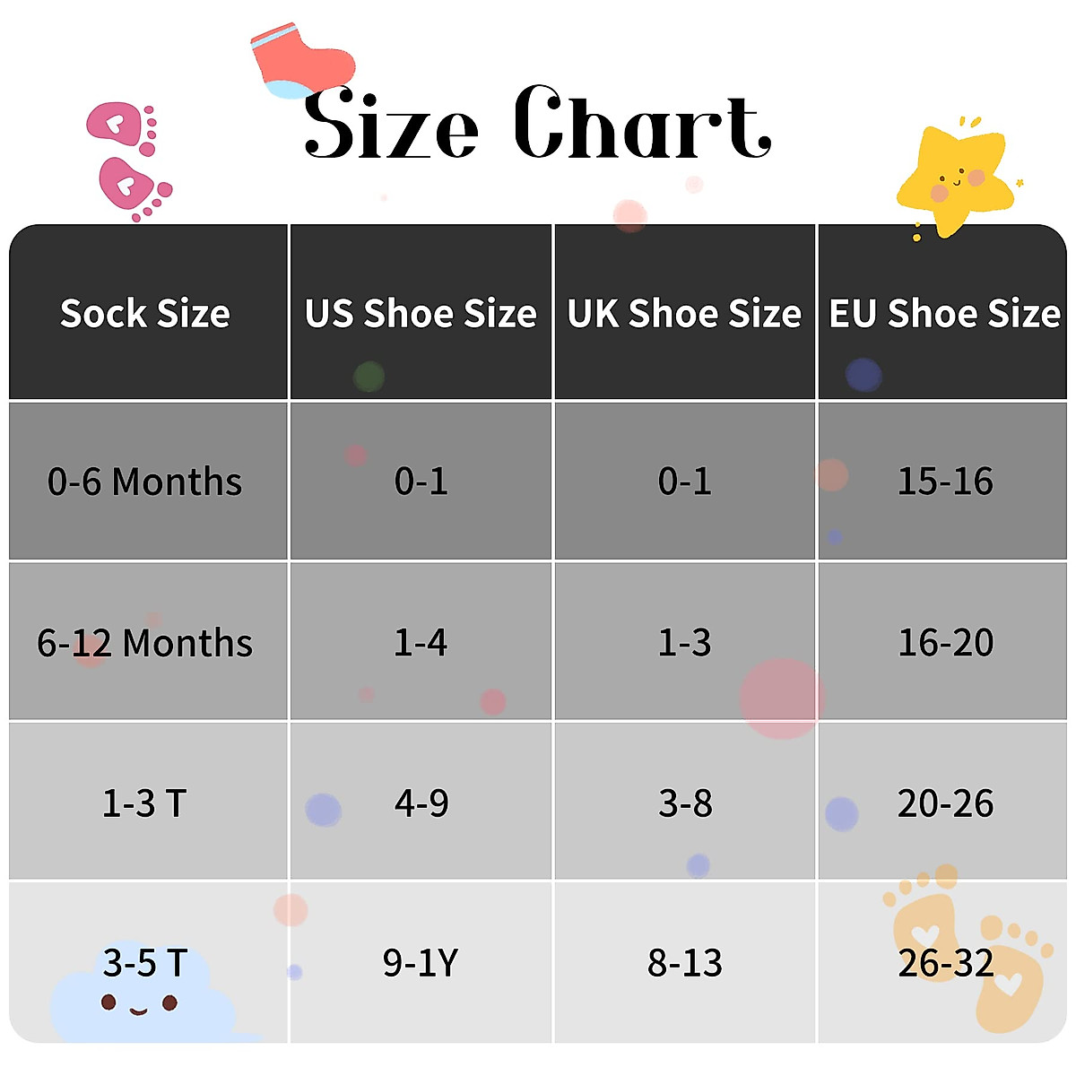 Kepairtia 12 Pair Toddler Socks with Grips Non-skid Baby Boys Girls Kids Cotton Socks