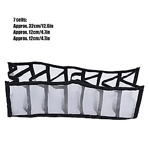 Orenic Mesh Bras Storage Box, Multi Purpose Foldable Drawer Divider for Underwear, Bras, Socks, Jeans, Panties, Leggings, T-Shirts, Foldable Compartment Storage Box Drawer Organizer(7cells)