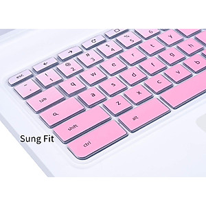 Keyboard Cover for Lenovo Chromebook Flex 3 11"/11.6 Lenovo Chromebook C330/Lenovo IdeaPad Flex 3 11.6"/Chromebook N20 N21 N22 N23 100e 300e 500e 11.6/Chromebook N42 N42-20 14 inch, Gradual Pink
