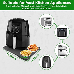 Appliance Slider 360° Rolling Tray for Coffee Maker Bamboo Coffee Pot Slider Tray for Countertop Rotation Sliding Tray with Wheels, Kitchen Appliances Mat Easily from Under The Cabinet (12.79"×15.75")