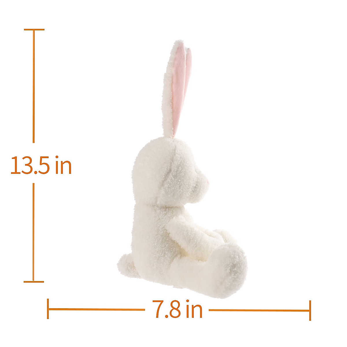 Apricot Lamb Toys Plush White Rabbit Bunny Stuffed Animal Soft Cuddly Perfect for Child 14 Inches