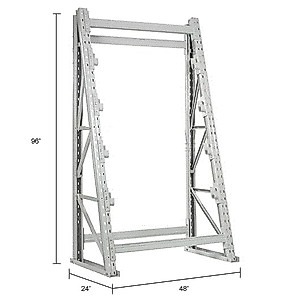 Global Industrial Reel Rack Starter Unit, Steel, Gray, 48"W x 24"D x 96"H