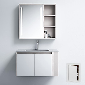 CABAX 8x12 inch Plastic Access Panel for Drywall Ceiling Reinforced Plumbing Wall Access Doors Removable Hinged, White