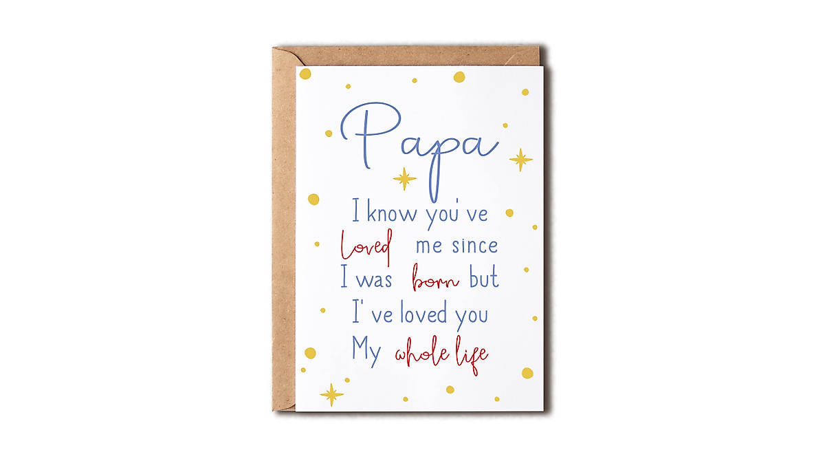 EruditeGifts Birthday Card for Papa - Cute & Special