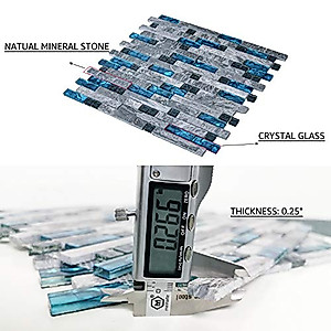 Art3d Decorative Tile for Kitchen Backsplash or Bathroom Backsplash (5 Pack)