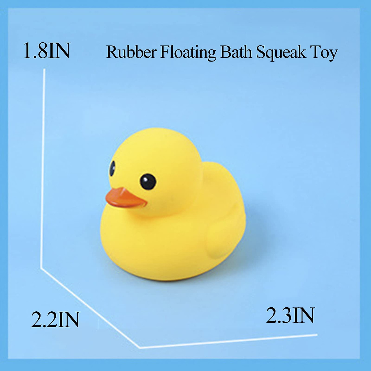 Osvela Duck Dog Toy Rubber Water Floating Bath Squeak Toy for Dogs Cats 4 Pack