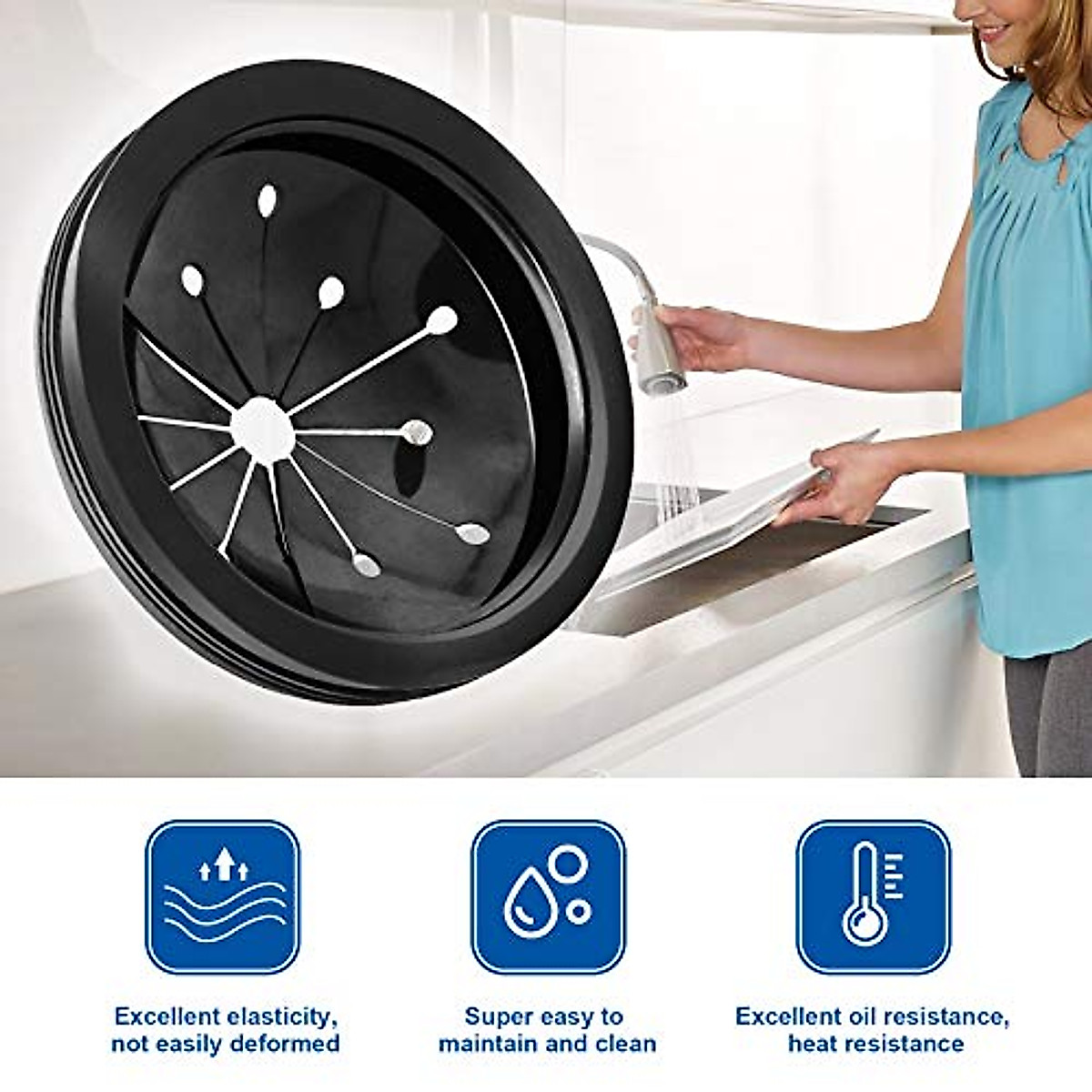 Garbage Disposal Splash Guard Collar Sink Baffle, Food Waste Disposer Parts Accessories, 3-1/8 Inch Multi-function Drain Plugs for Garbage Disposals by CLEESINK