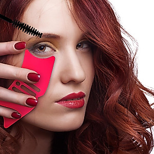 Idefair Nose Contour Stencil Shadow Tool, 4 in 1 Reusable Silicone Nose Contour Shadow Highlighter Template Brush Tool, Multi-Functional Makeup Applicator for Nose Eyeliner Shadow Lip